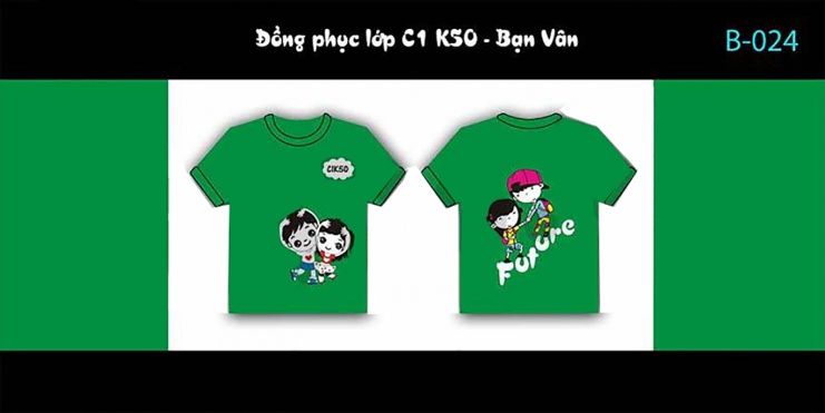 Mẫu áo đồng phục lớp C1-K50 ĐH Đại Nam Hà Nội U2328